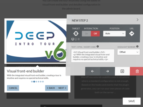 Intro Tour Tutorial PRO Plugin for WordPress | Deep Presentation